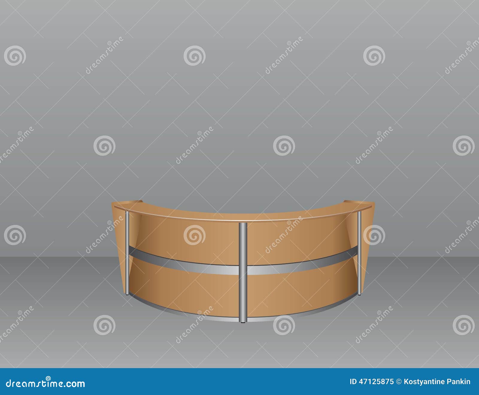 Interior with Front Reception Desks Stock Vector - Illustration of ...