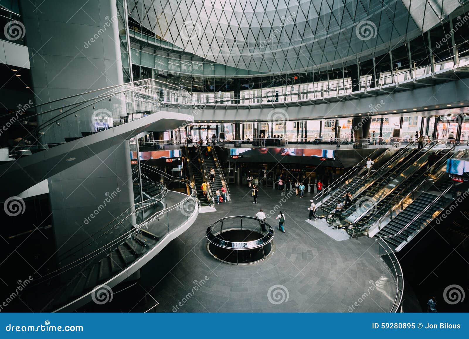 The Interior of the Fulton Center in Lower Manhattan, New York ...
