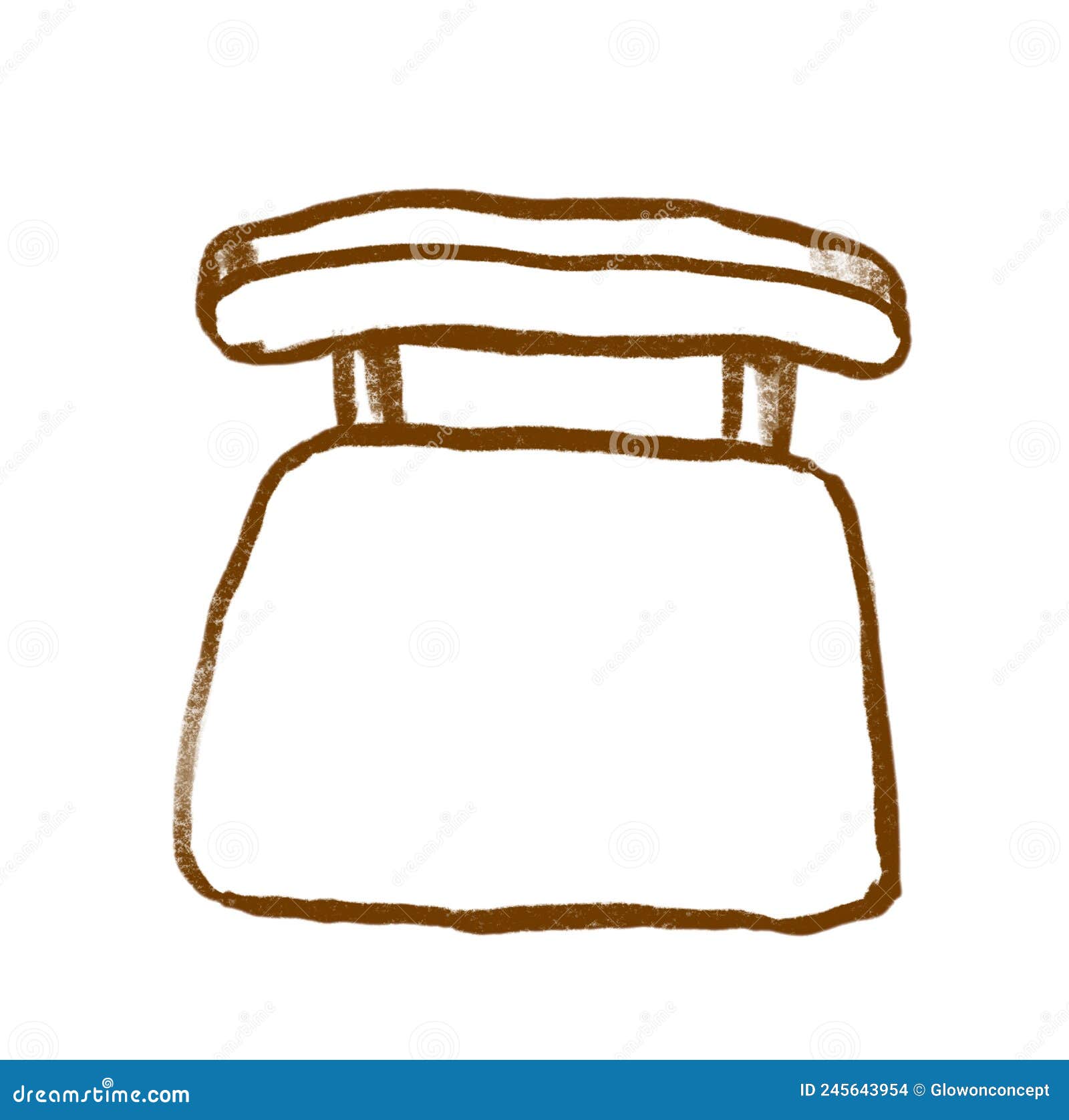 Interior Furniter Chair Plan Top View Element Layout Doodle Drawing ...