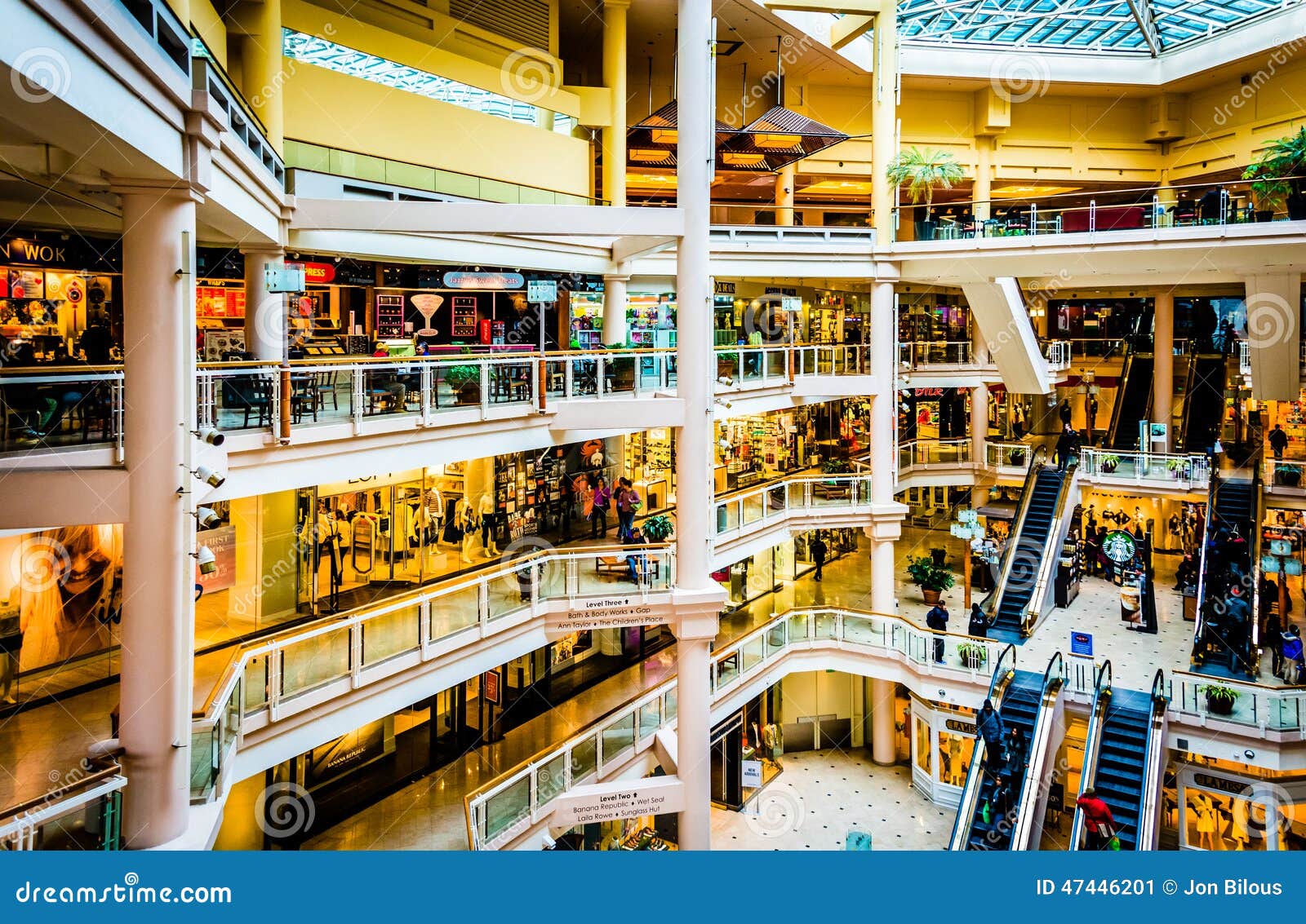 The Interior of the Gallery in the Inner Harbor of Baltimore, Ma ...