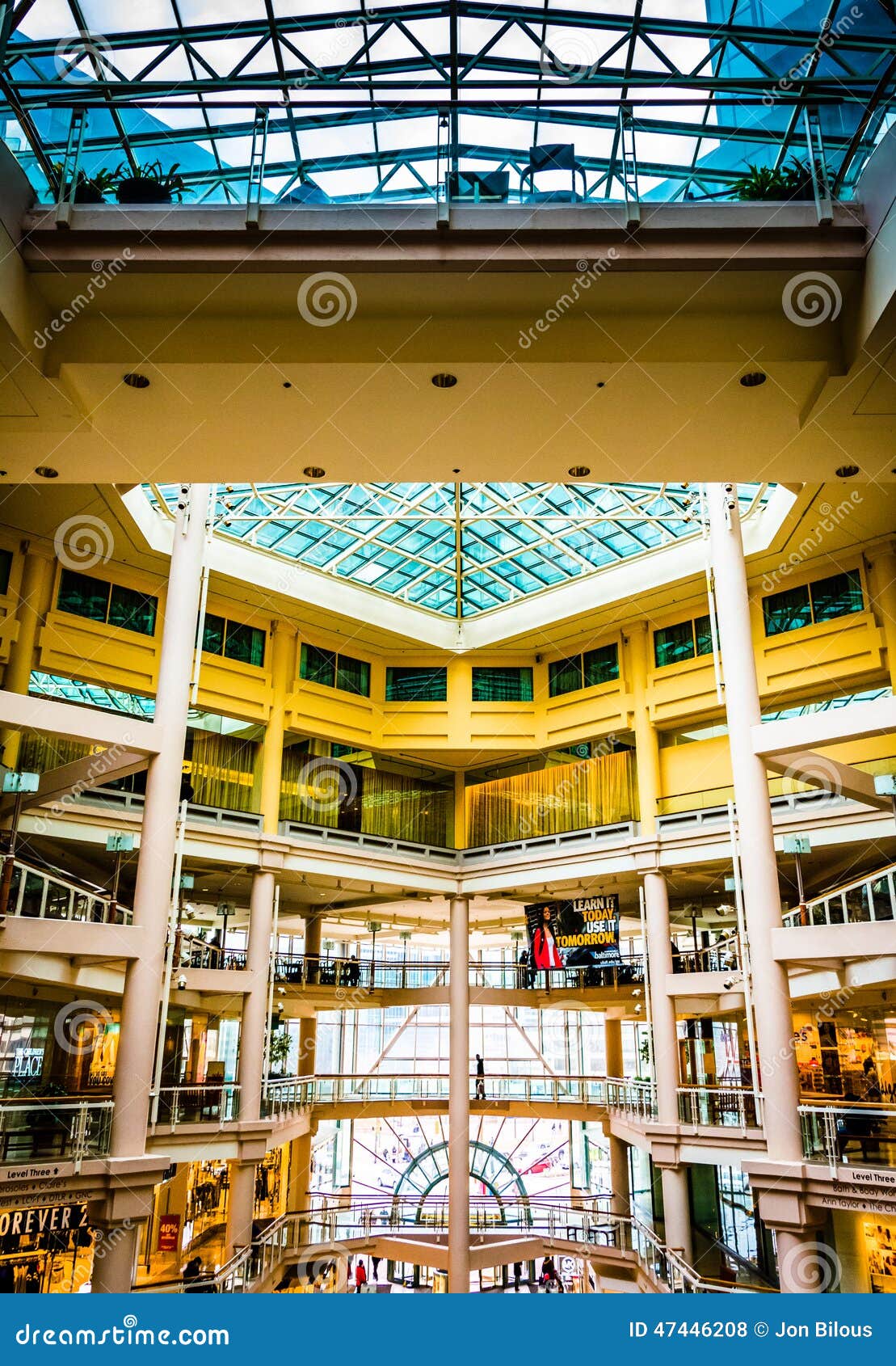The Interior of the Gallery in the Inner Harbor of Baltimore, Ma ...