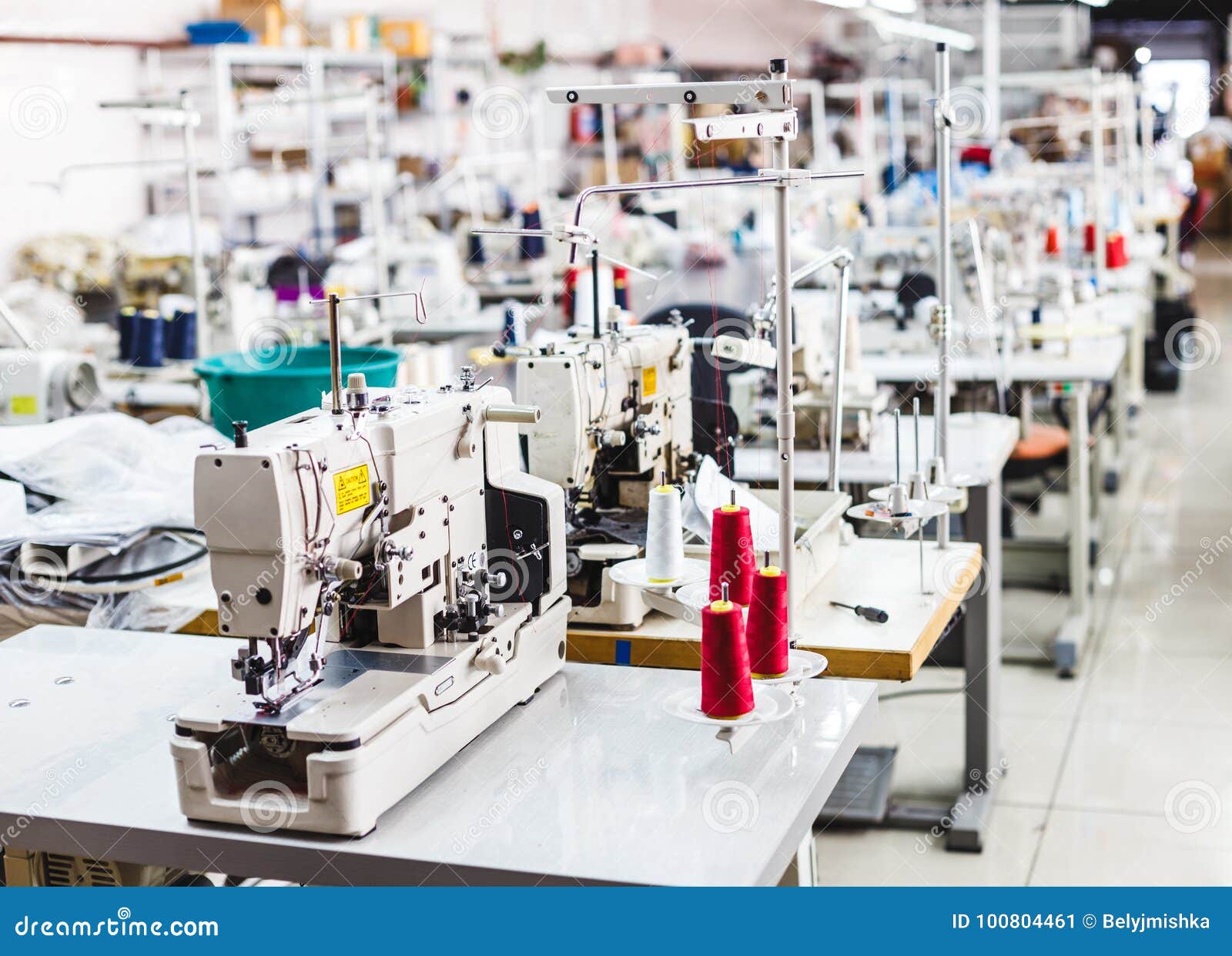 Interior Of Garment Factory Shop Stock Image Image Of Fabric