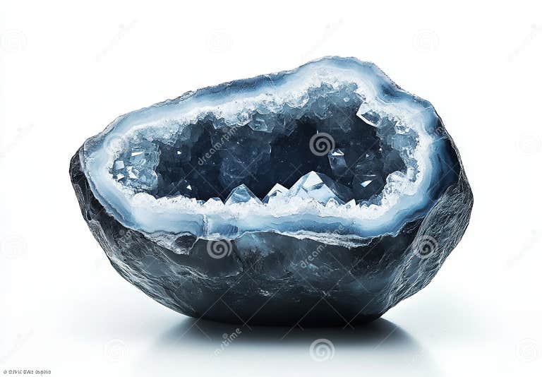 The Interior of a Geode Reveals Its Crystalline Structures when Split ...