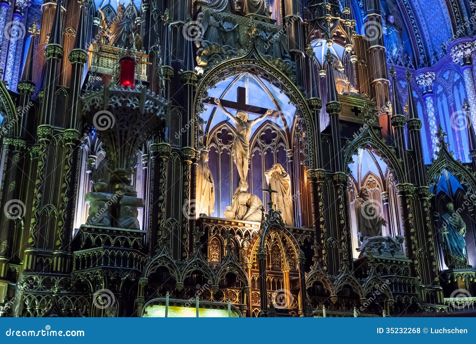 Interior of a Gothic Church Editorial Stock Photo - Image of catholic ...