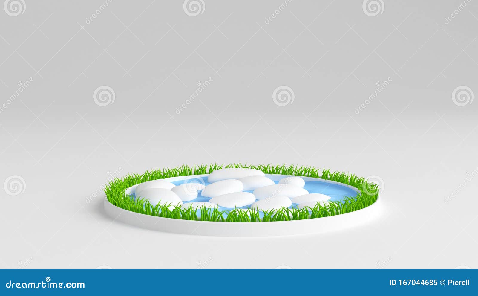 Interior Grass Ring. 3d Illustration, 3d Rendering Stock Illustration ...
