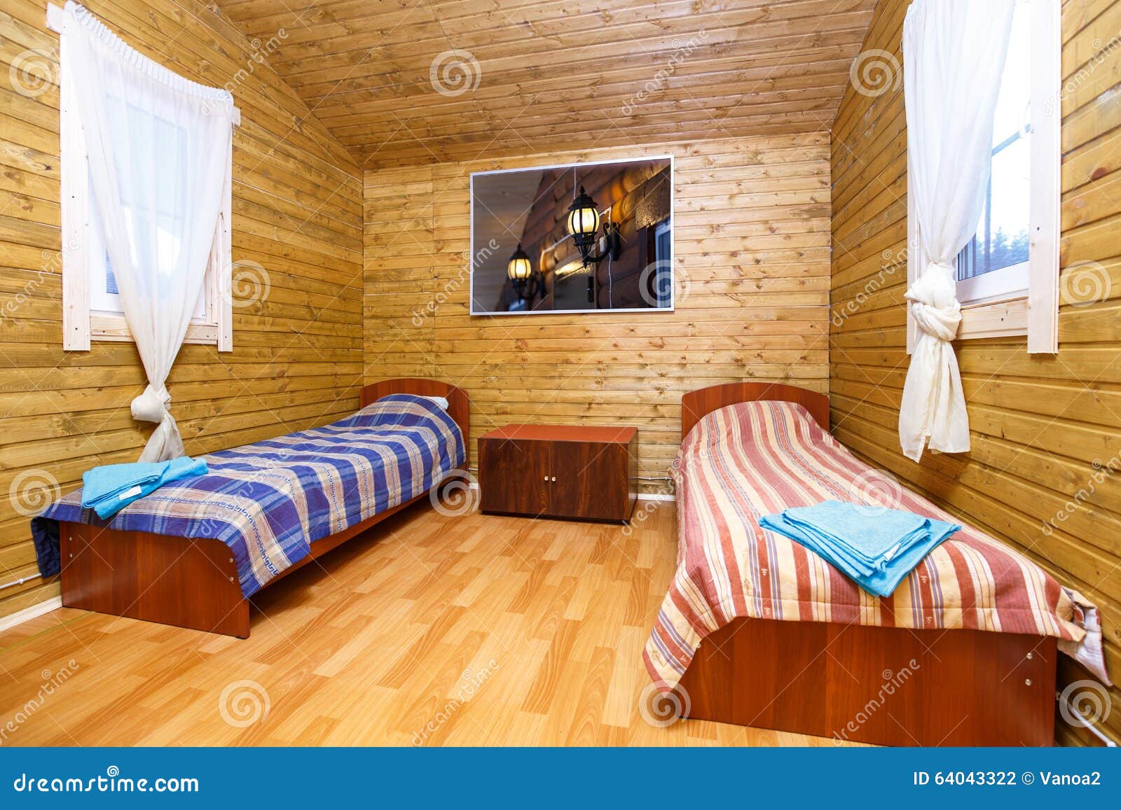 Interior of Guest Room in Village House Stock Photo - Image of elegant ...