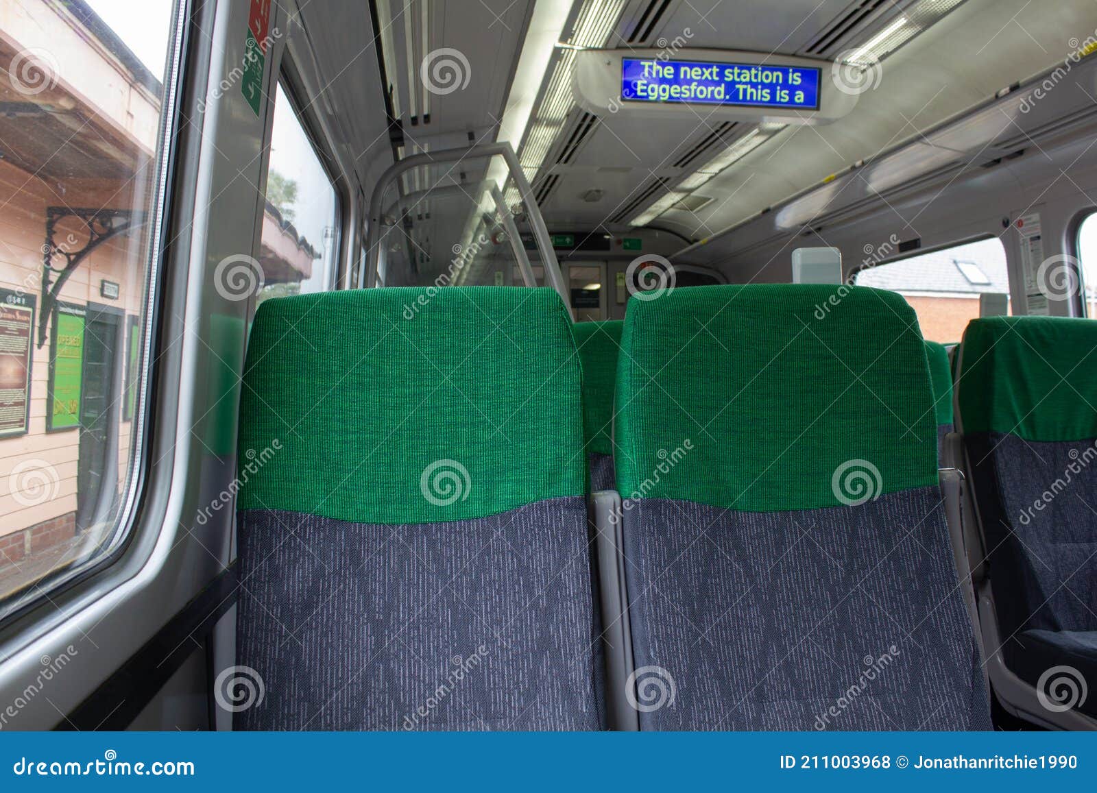 Interior of a GWR Train in Devon Stock Photo - Image of wheel, green ...