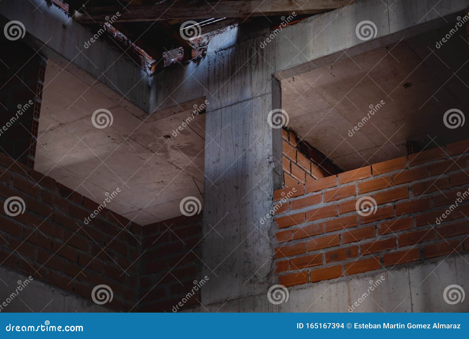 Interior of a Half-finished Building Stock Photo - Image of concrete ...