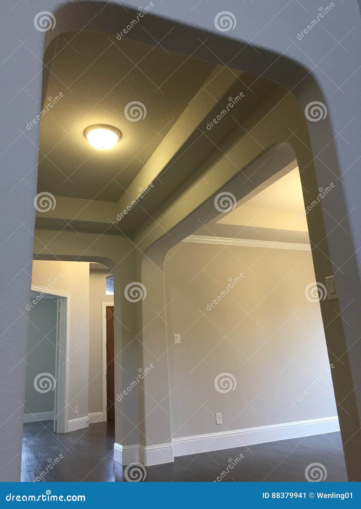 Interior of Hall Design in a New Modern House Stock Image - Image of ...