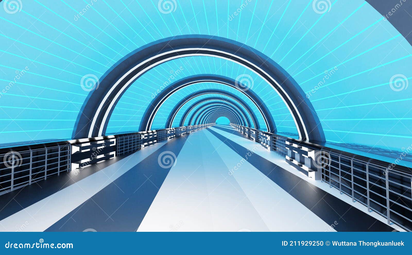 Interior Hallway 3d Rendering of Future Stock Illustration ...