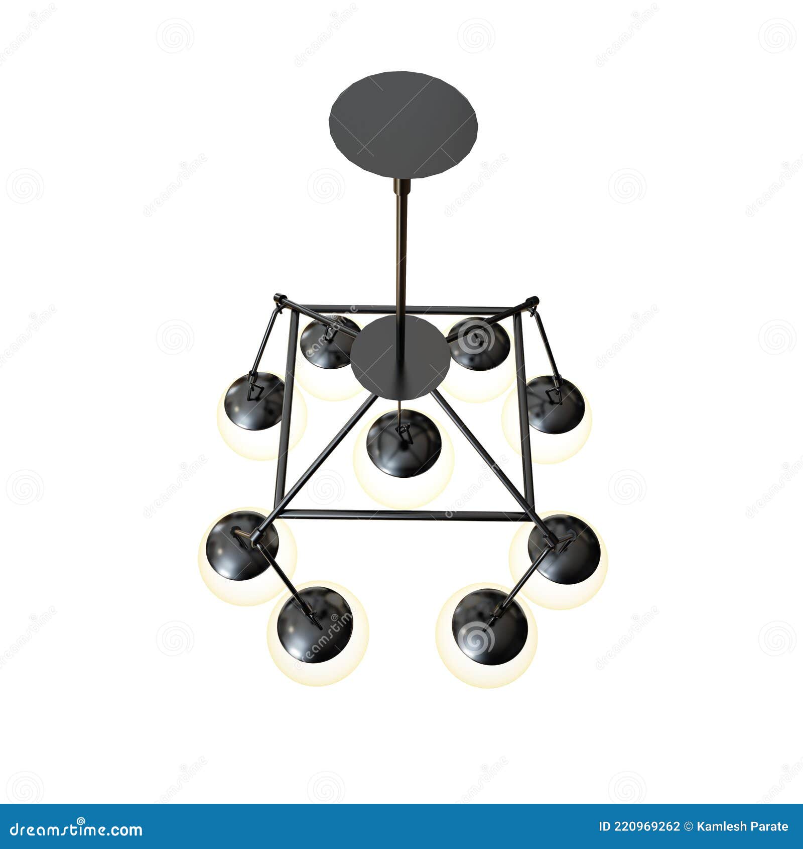 Interior Hanging Light 3d Render Stock Illustration - Illustration of ...