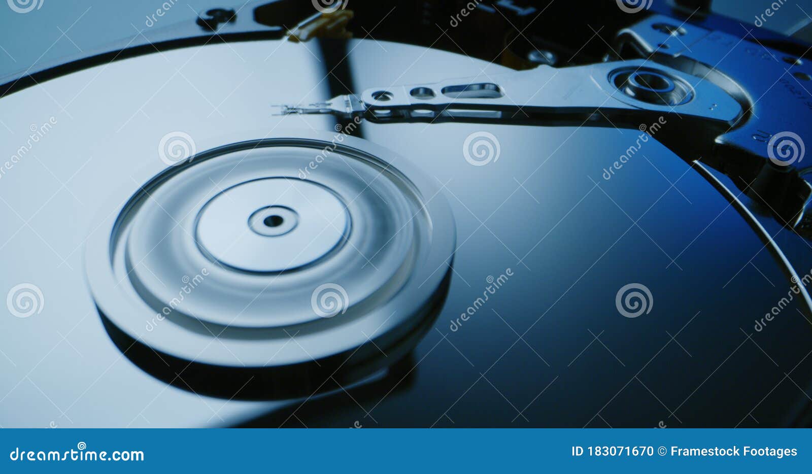Interior of a Hard Disk Drive Stock Photo - Image of platter, internal ...