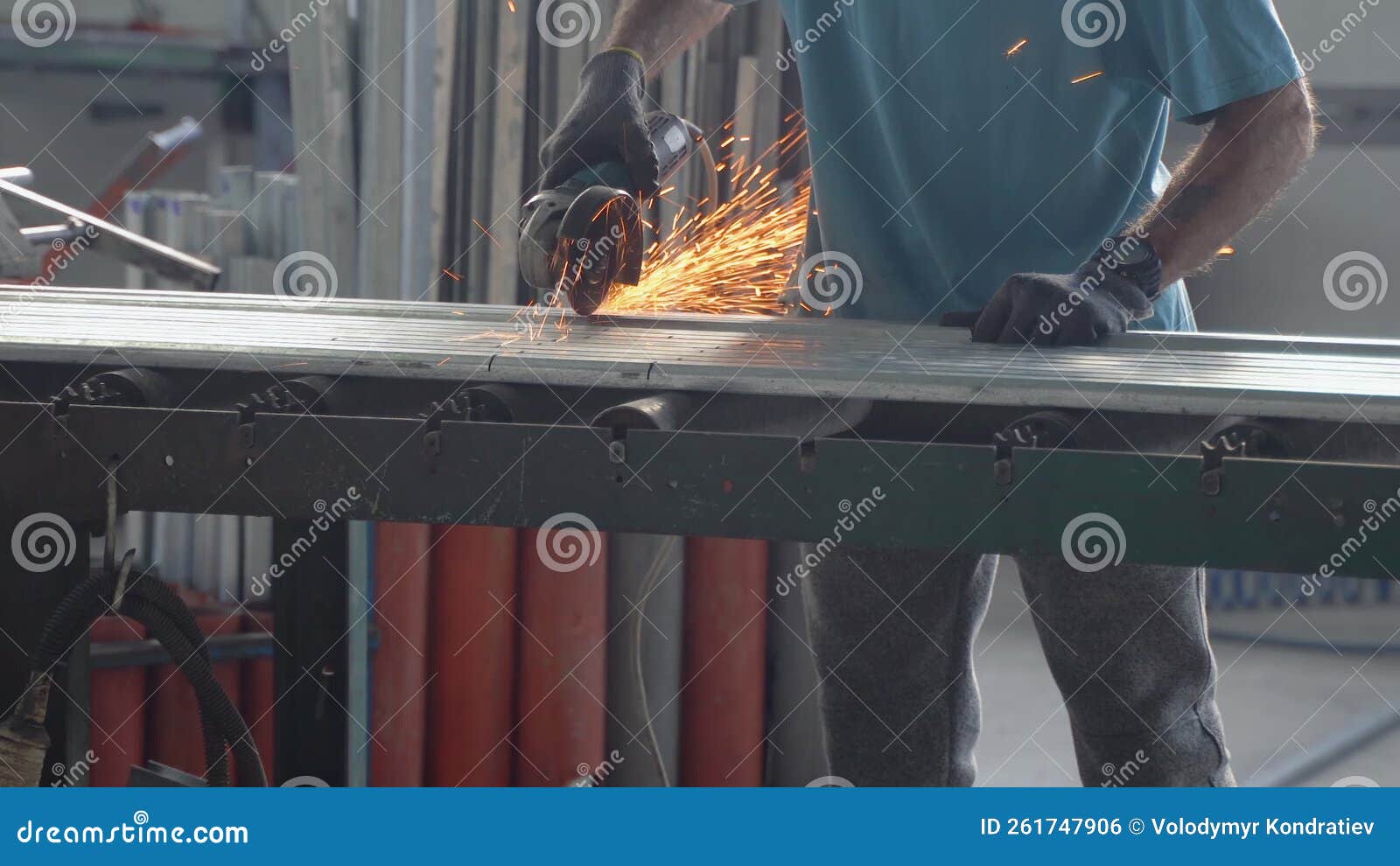 The Interior of a Heavy Engineering Plant with an Industrial Worker ...