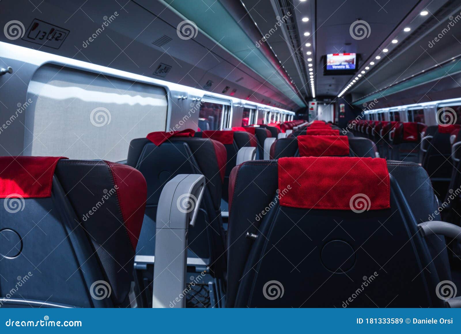 Interior of High Speed Train Stock Image - Image of public ...