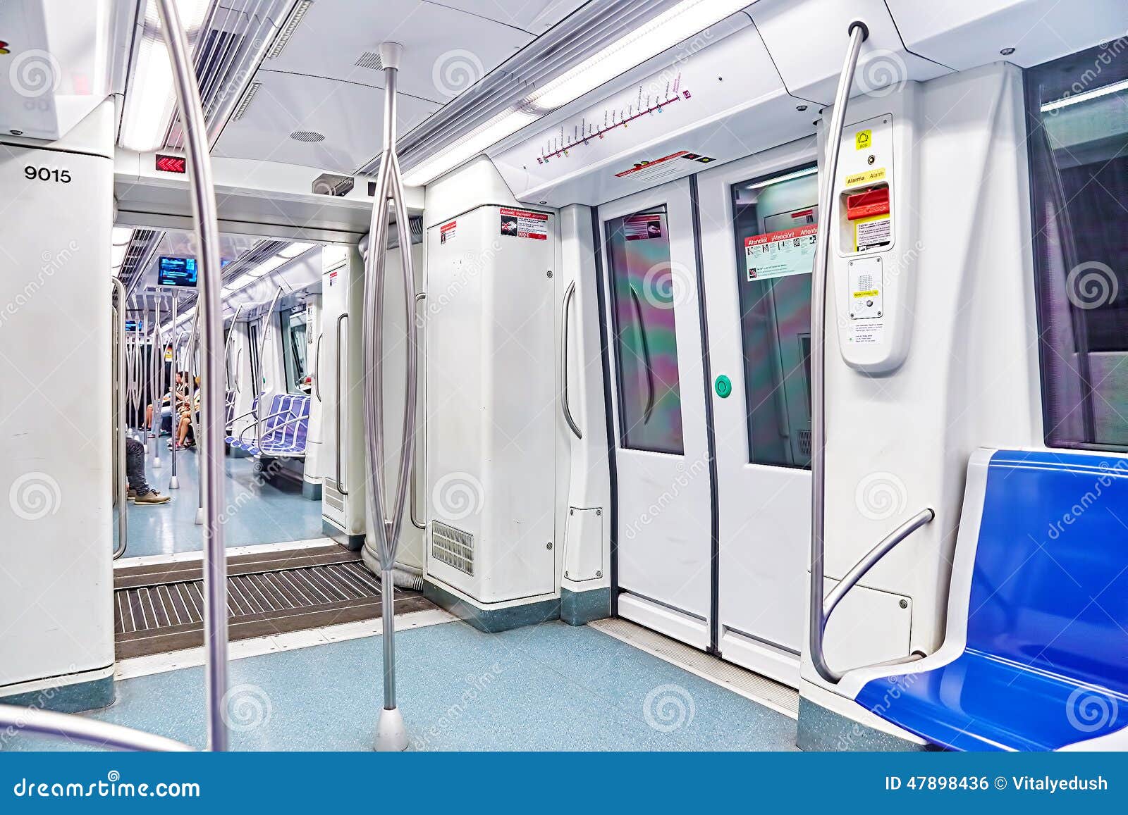 Interior of the High-speed Train. Stock Photo - Image of passage ...
