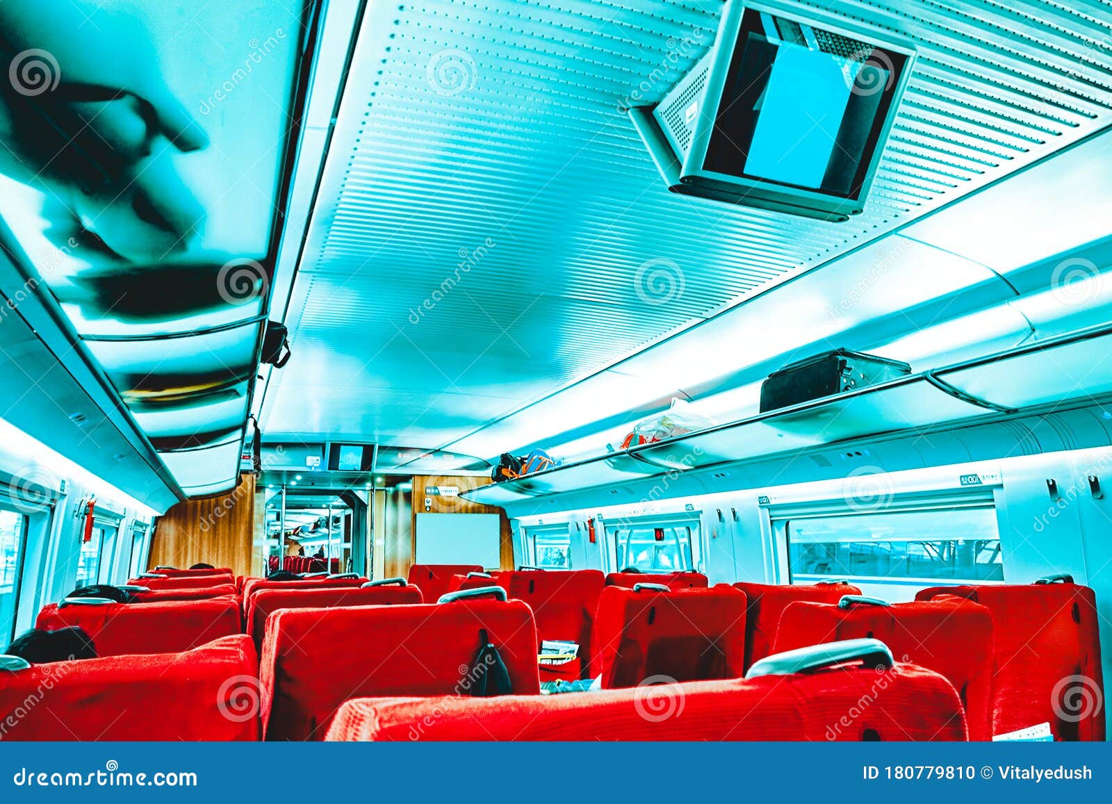 Interior of the High-speed Train Stock Photo - Image of asia, armchair ...