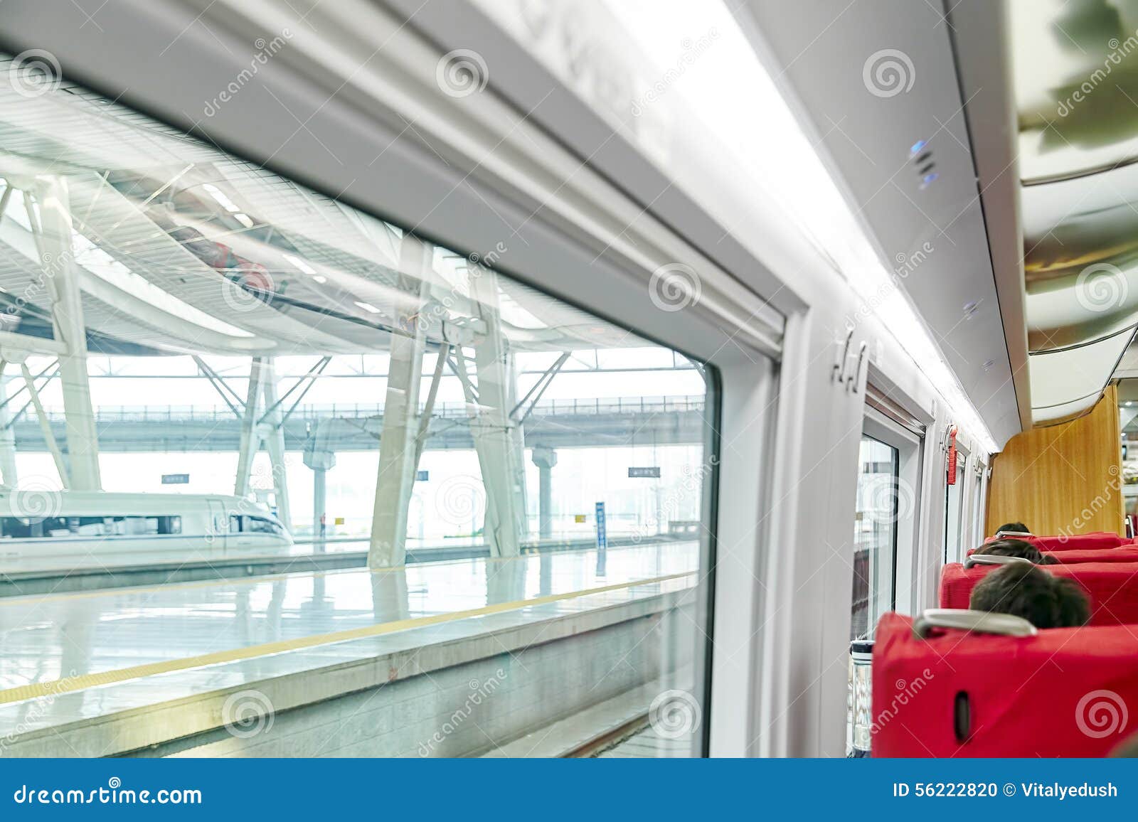 Interior of the High-speed Train. Stock Photo - Image of move, carriage ...