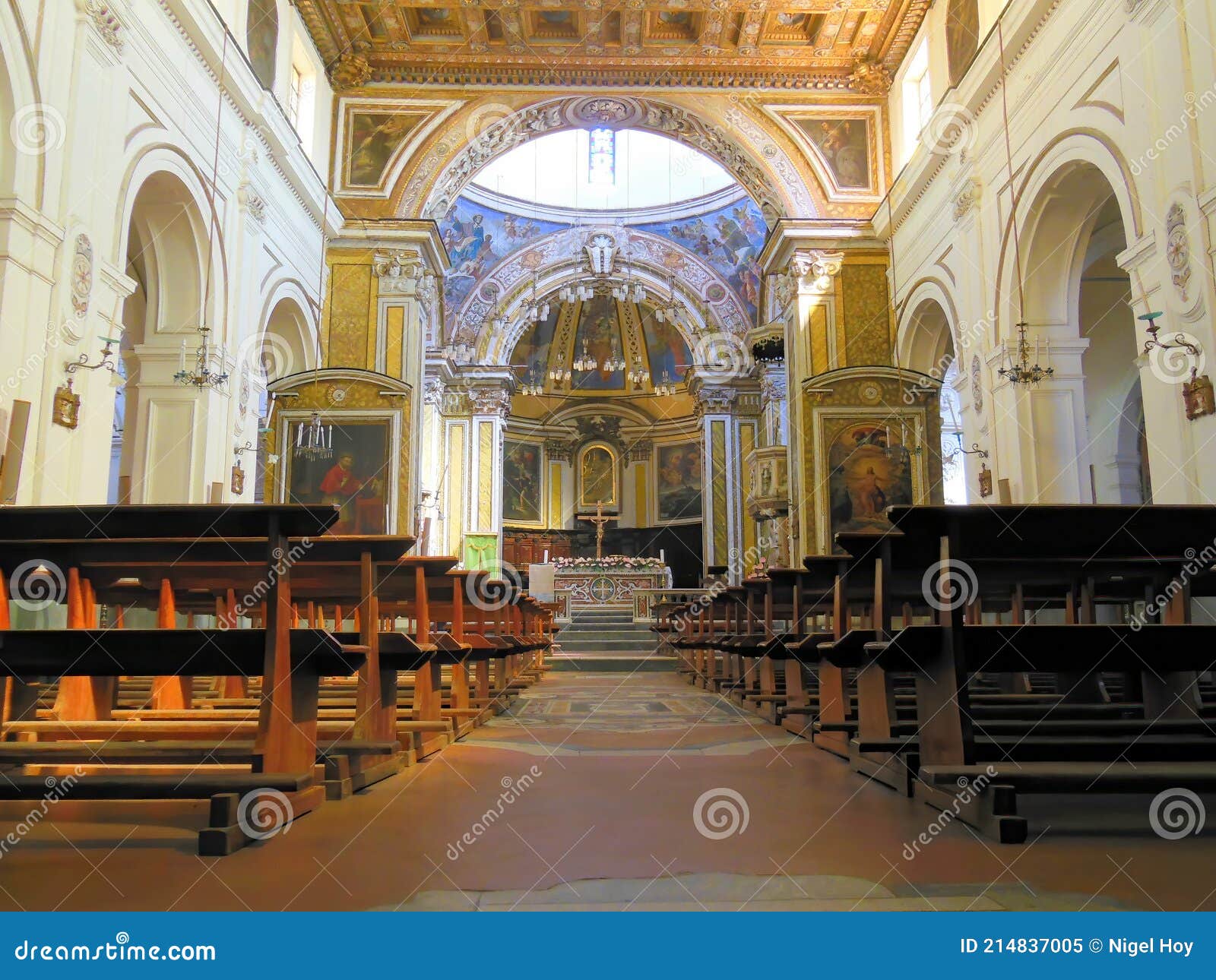 Interior of Historic Chapel on Italian Island Stock Image - Image of ...
