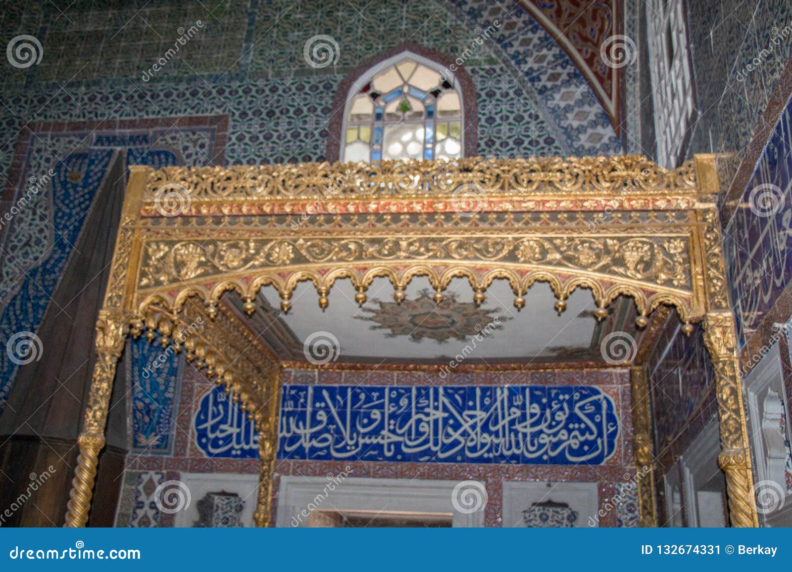 Interior of a Historic Ottoman Mosque on Display Stock Image - Image of ...