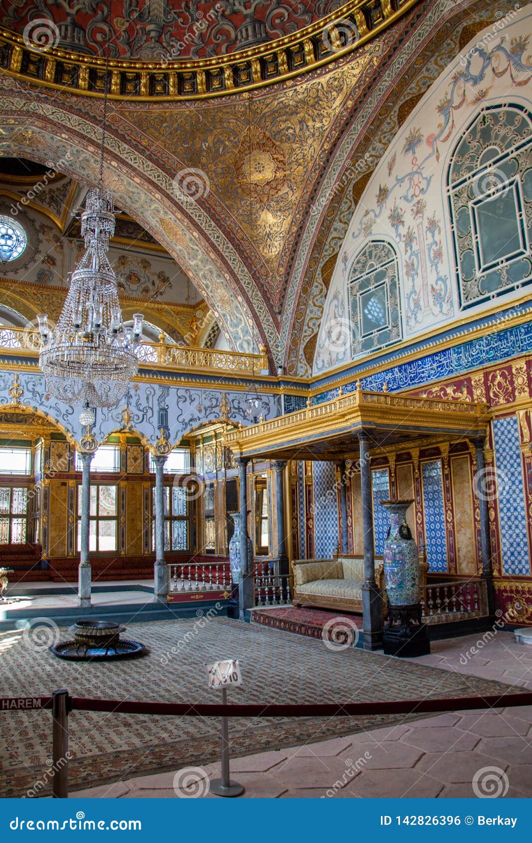Interior of a Historic Ottoman Mosque on Display Stock Photo - Image of ...
