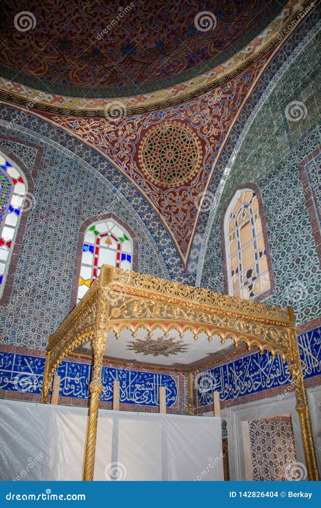 Interior of a Historic Ottoman Mosque on Display Stock Photo - Image of ...