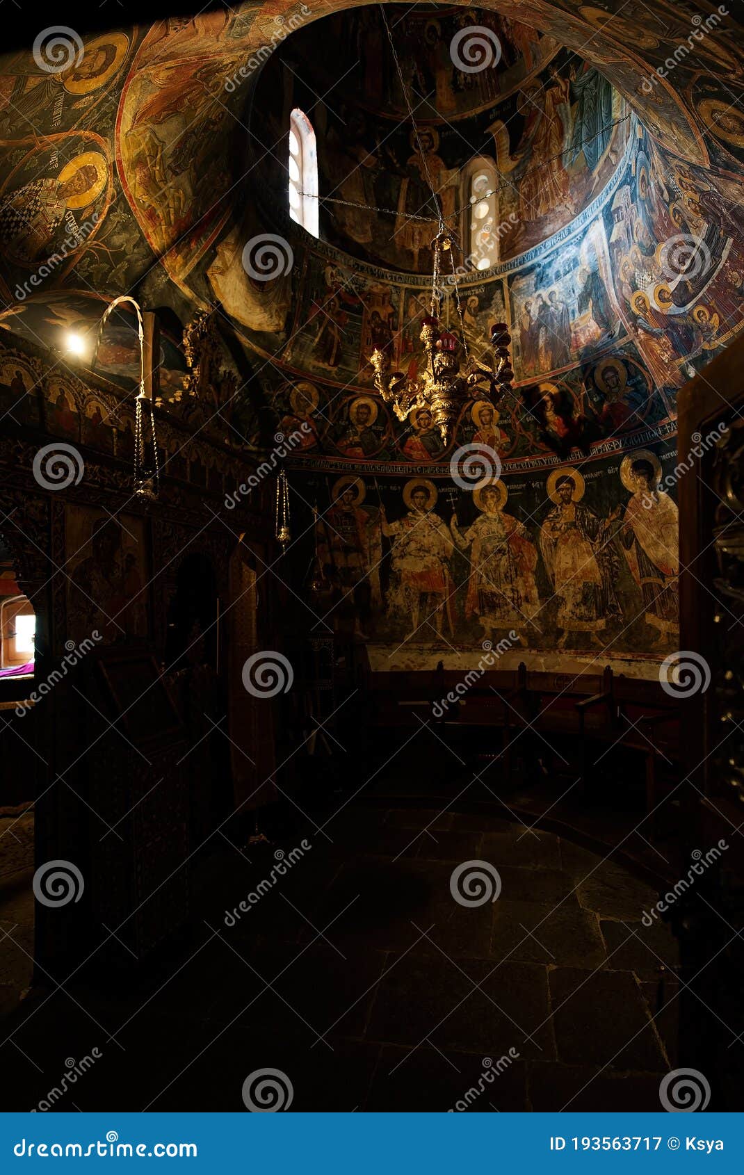 Interior of the Holy Trinity Monastery of Meteora, Greece Editorial ...