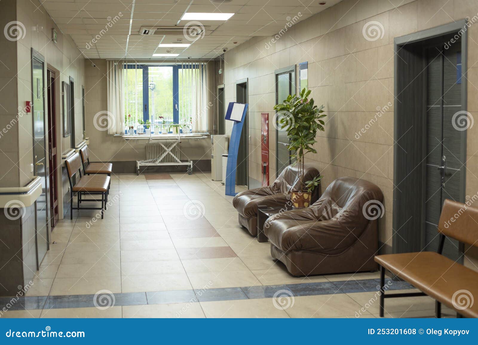 Interior of Hospital. Waiting Place in Hospital Stock Photo - Image of ...