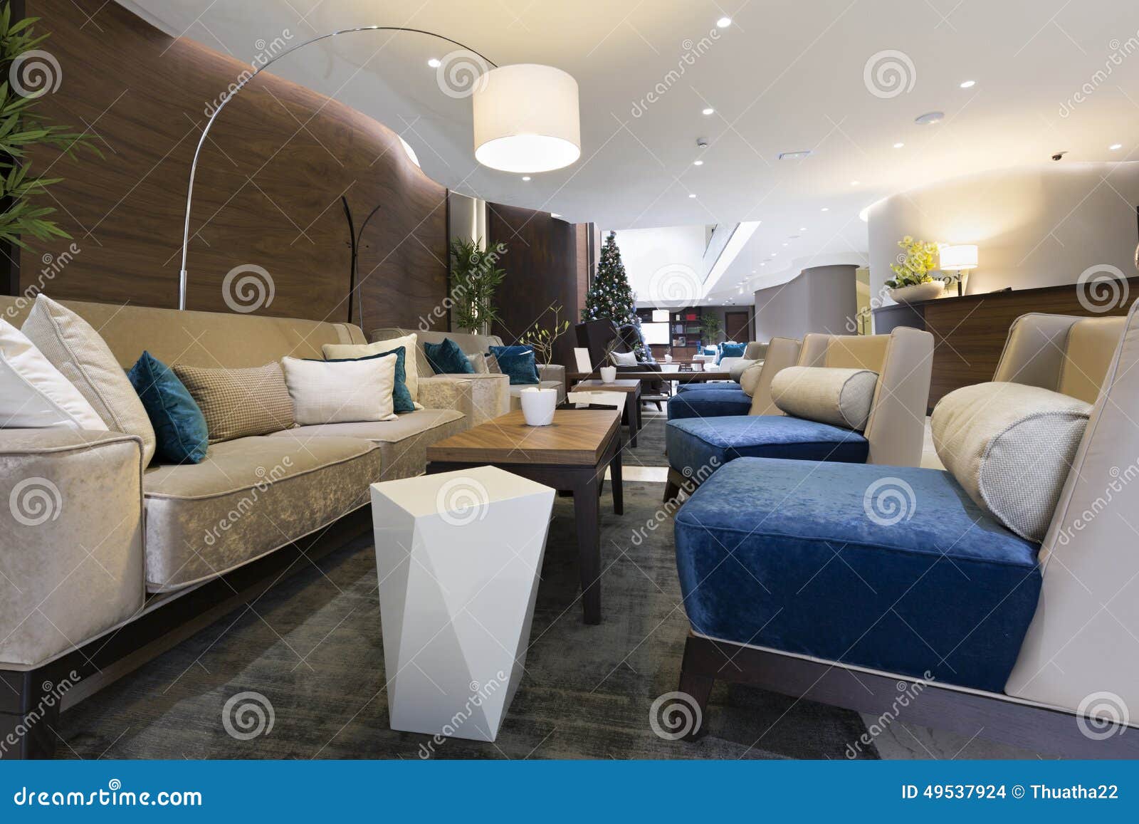 Interior of a Hotel Lobby Cafe Stock Photo - Image of decoration, floor ...