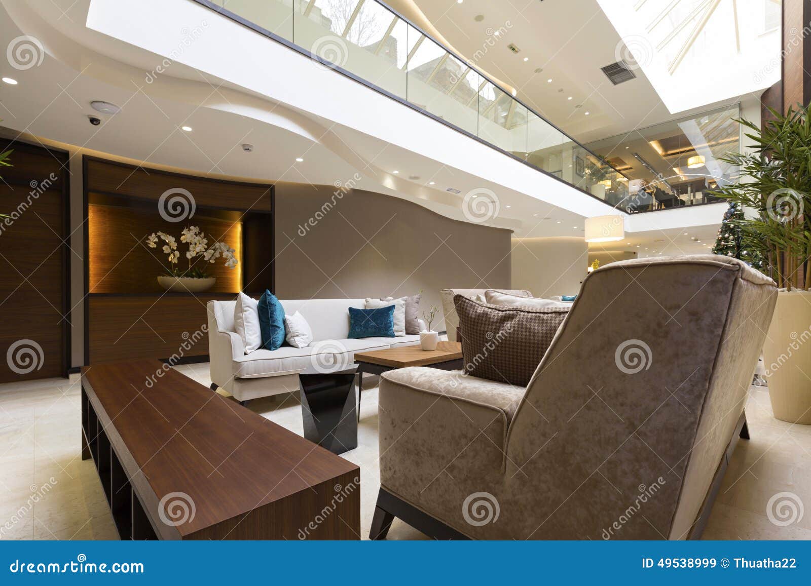 Interior of a Hotel Lobby Cafe Stock Image - Image of dine, leather ...