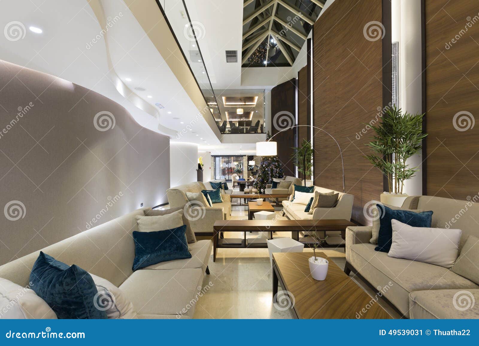 Interior of a Hotel Lobby Cafe Stock Image - Image of dine, dining ...