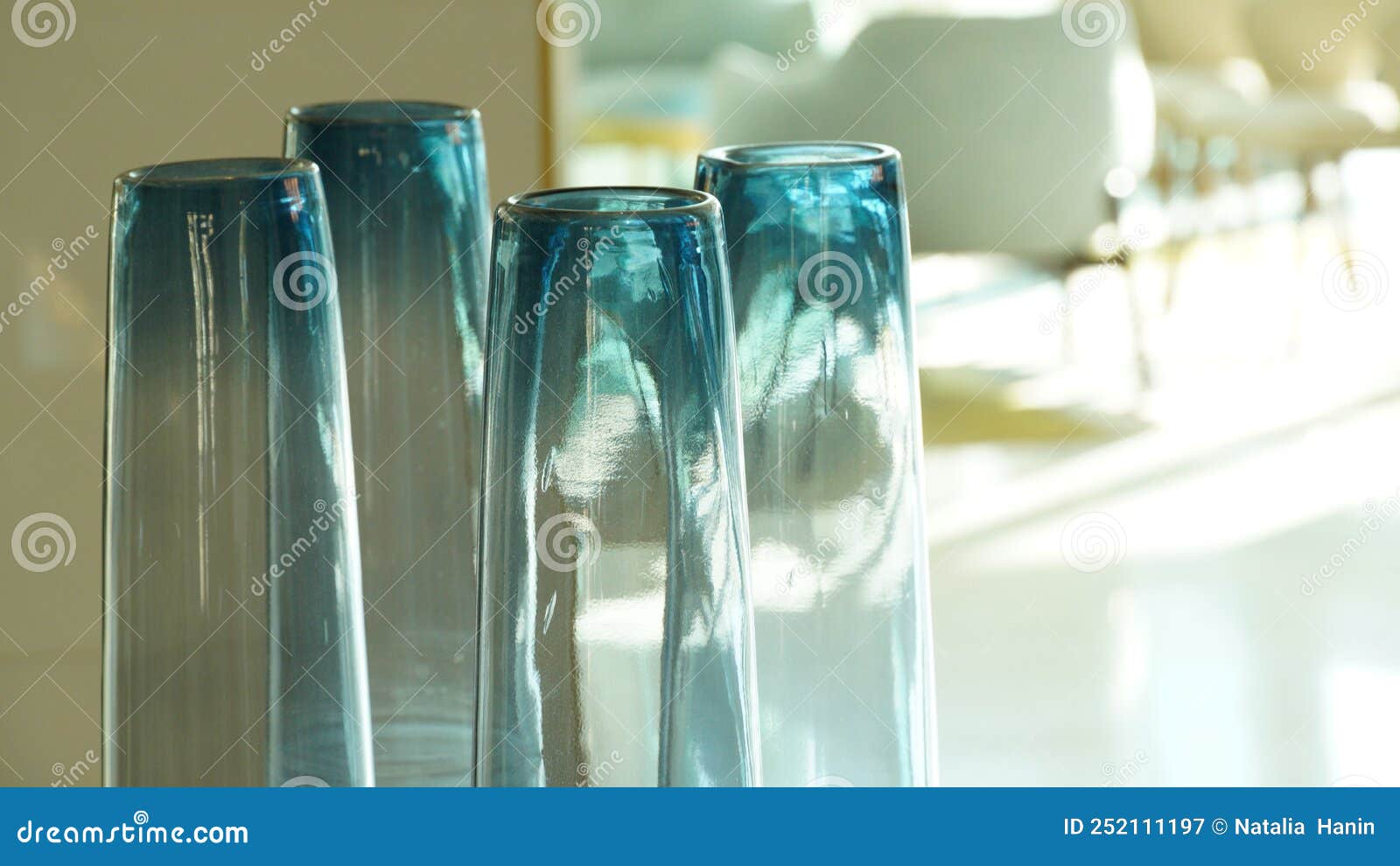 The Interior of a Hotel Lobby. Decorative Glass Vases Stock Image ...