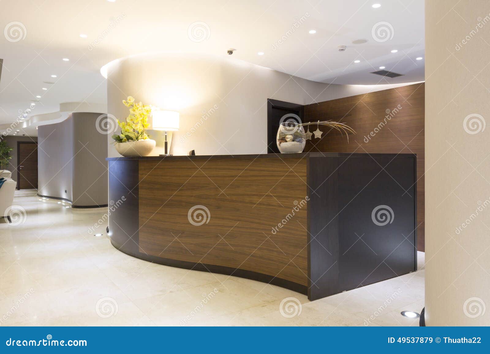 Interior of a Hotel - Reception Area Stock Image - Image of ...