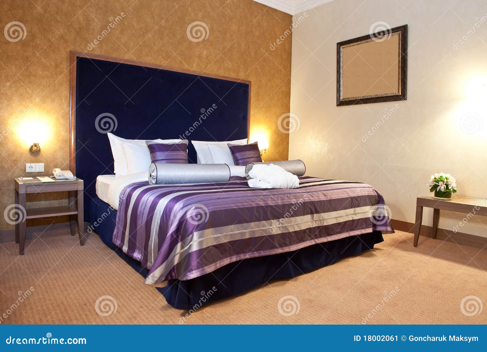 Interior of a hotel room stock image. Image of beautiful - 18002061