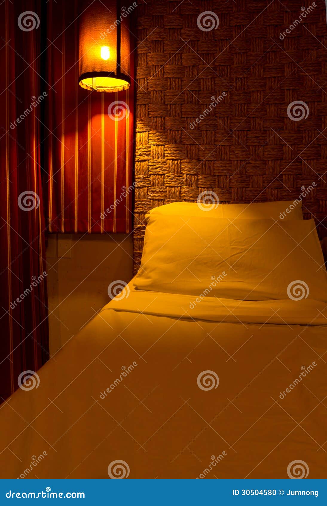 Interior of a Hotel Room at Night Stock Photo - Image of relaxation ...
