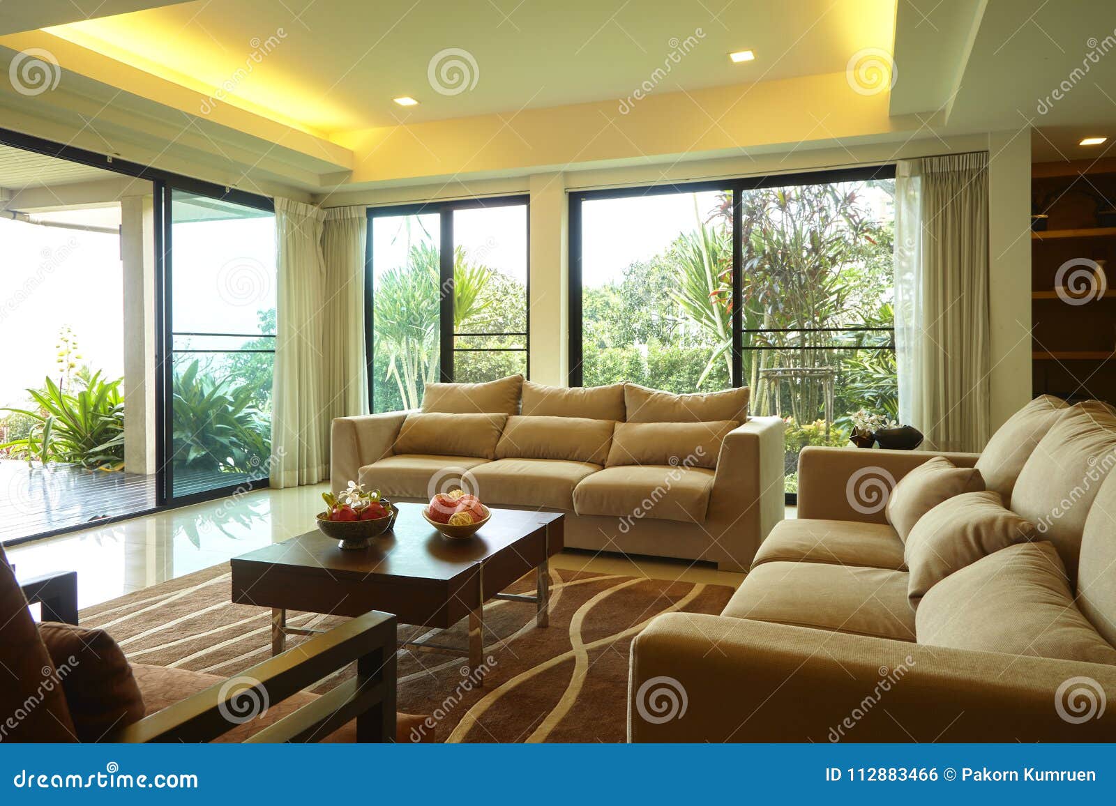 Interior House Comfortable Living Room Stock Photo - Image of apartment ...