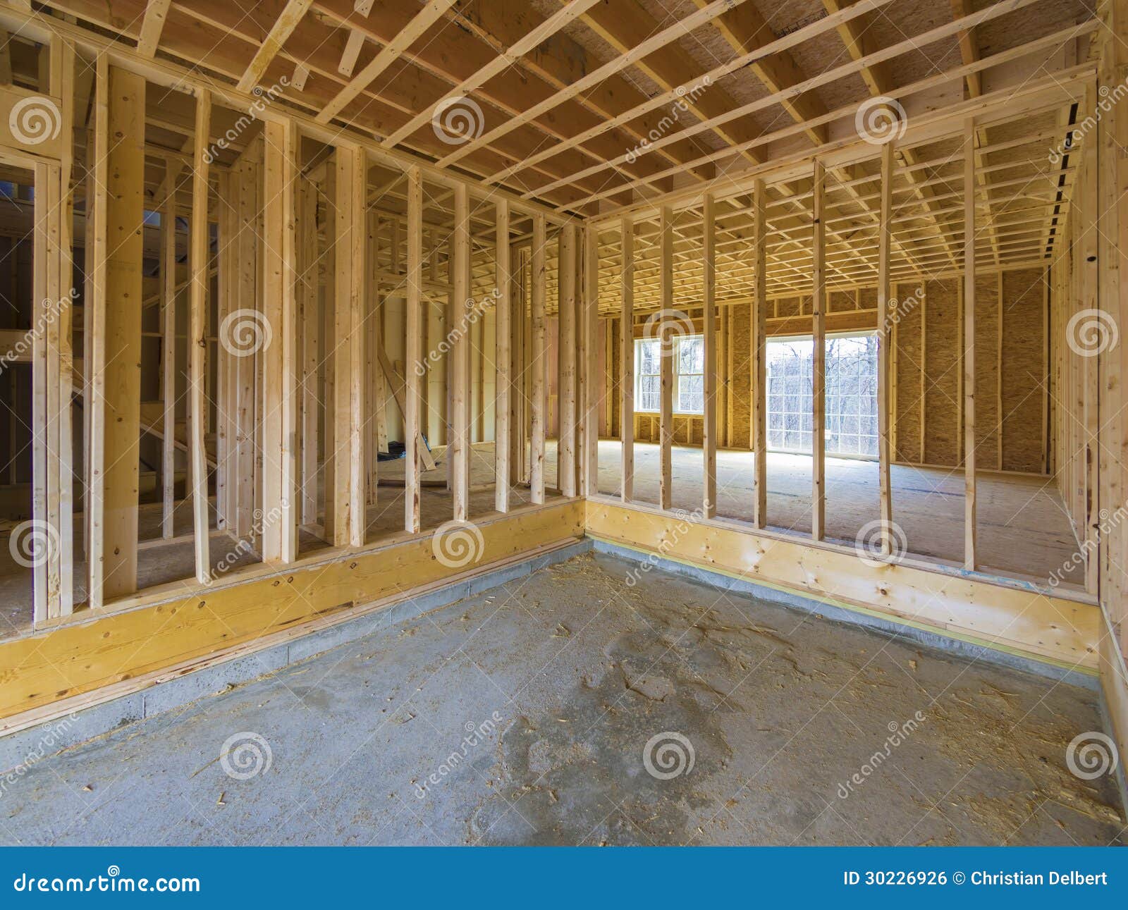 Interior House Construction Stock Photo - Image of commercial, estate ...