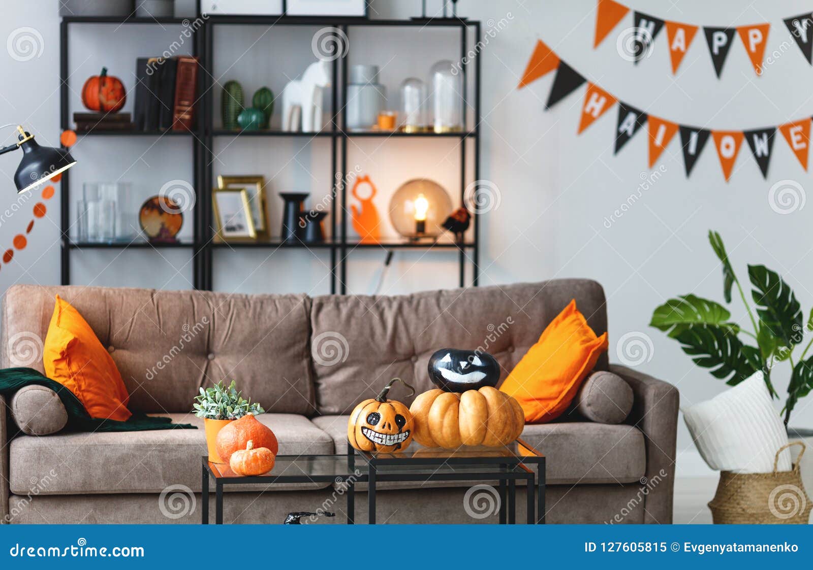 Halloween Interior Decoration Concept With Ghost Dummy And Pirate ...