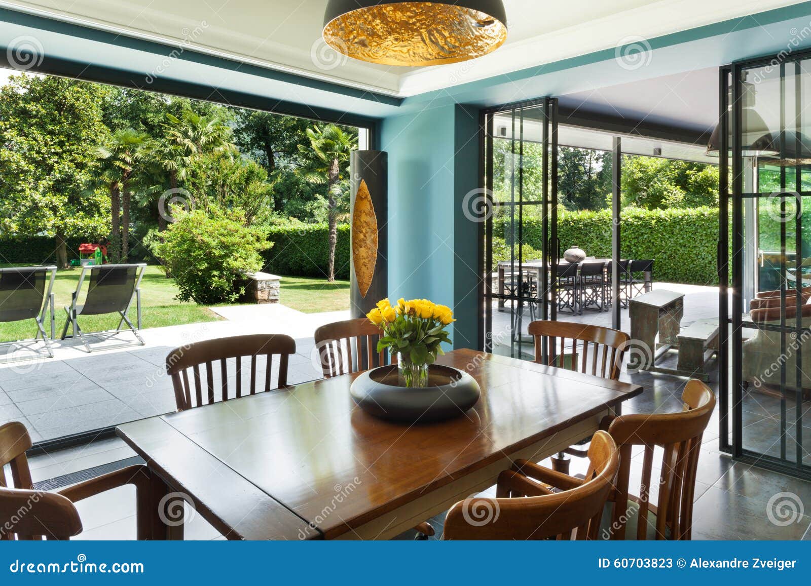 Interior House, Dining Room Stock Image - Image of design, table: 60703823
