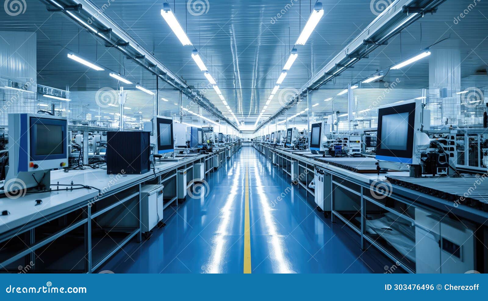 The Huge Factory for the Production of Modern Microchips Stock Photo ...