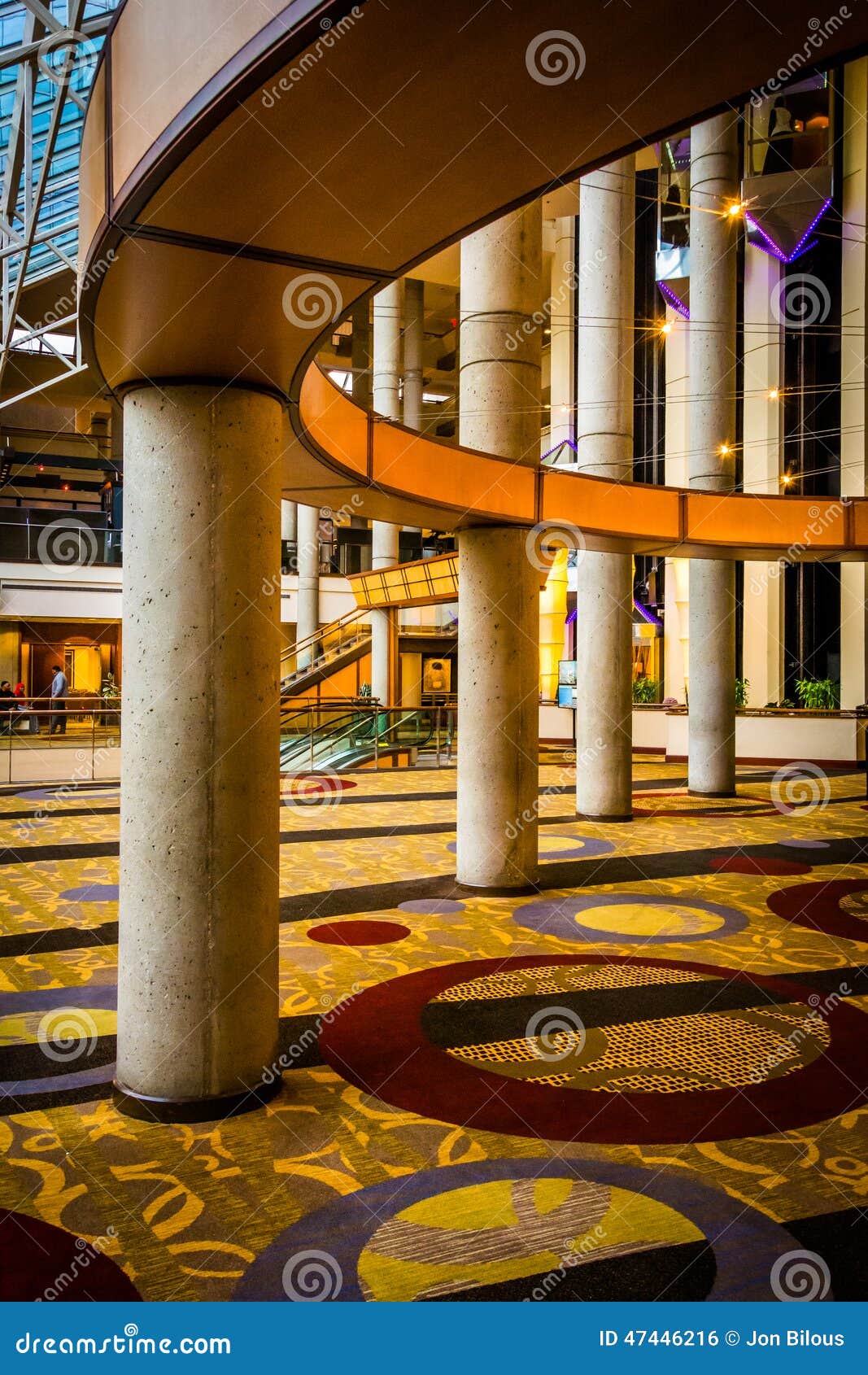 The Interior of the Hyatt Regency in Baltimore, Maryland. Editorial ...