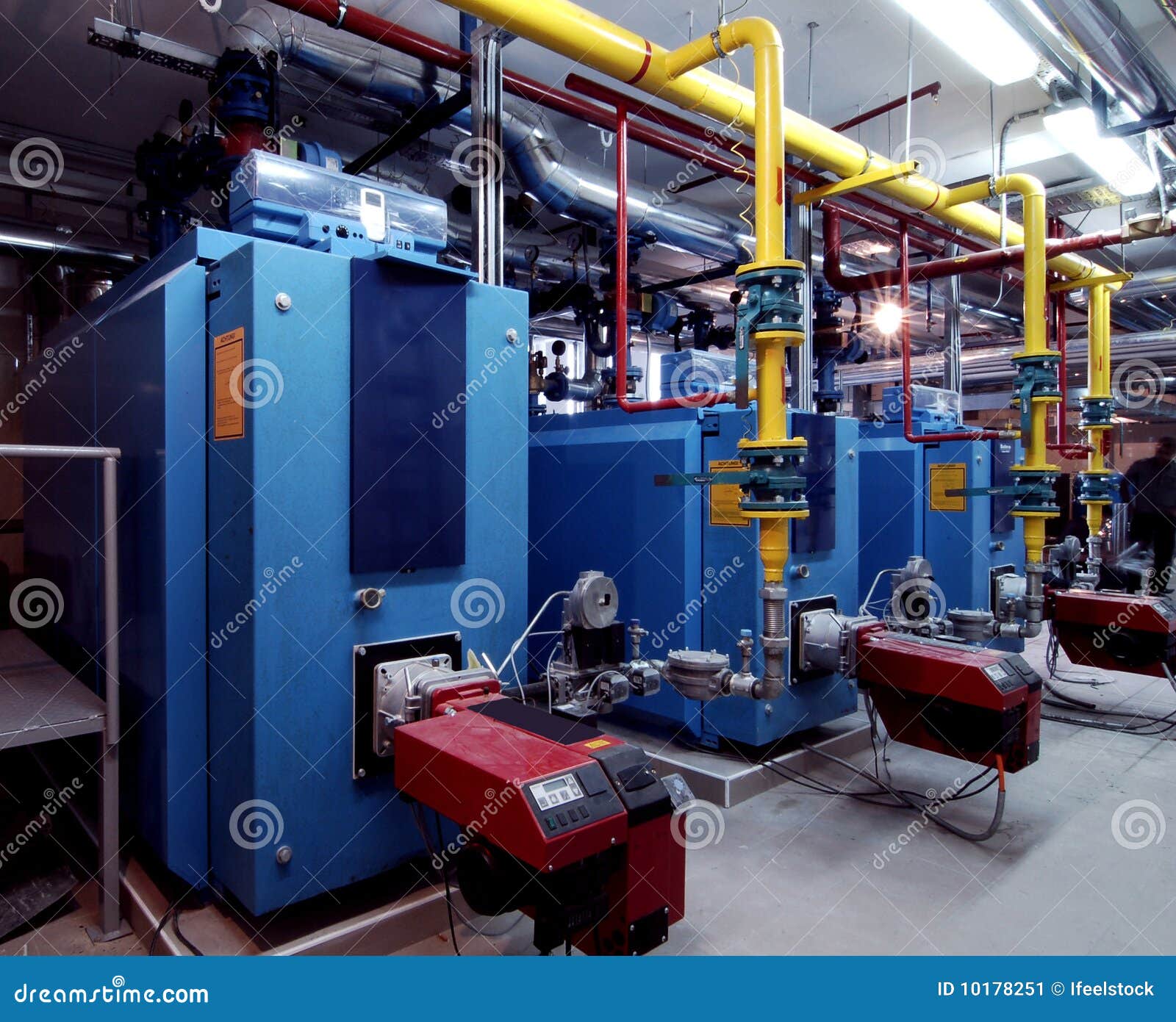Chiller And Boiler Stack On Roof Top In Factory Stock Image ...