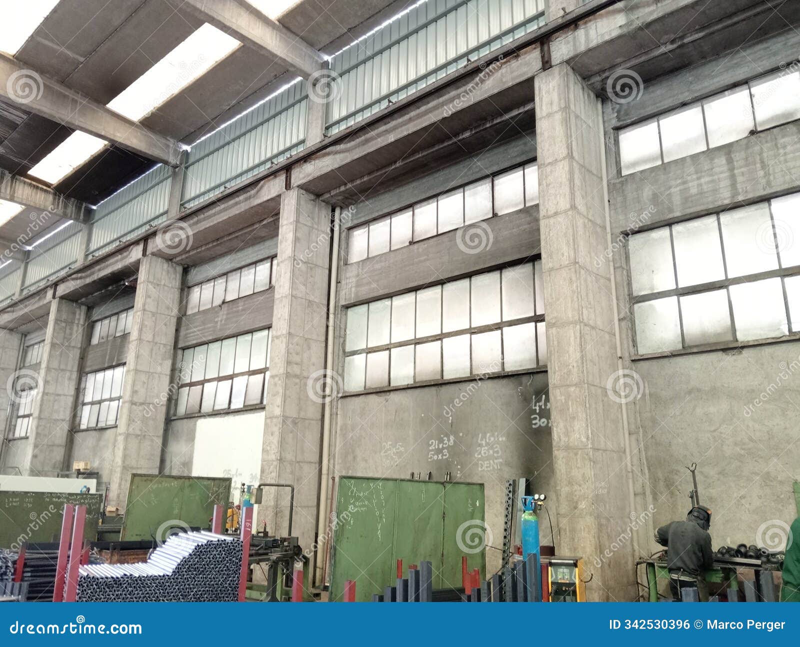 Interior of Industrial Warehouse in Operation. Carpentry and Ironwork ...