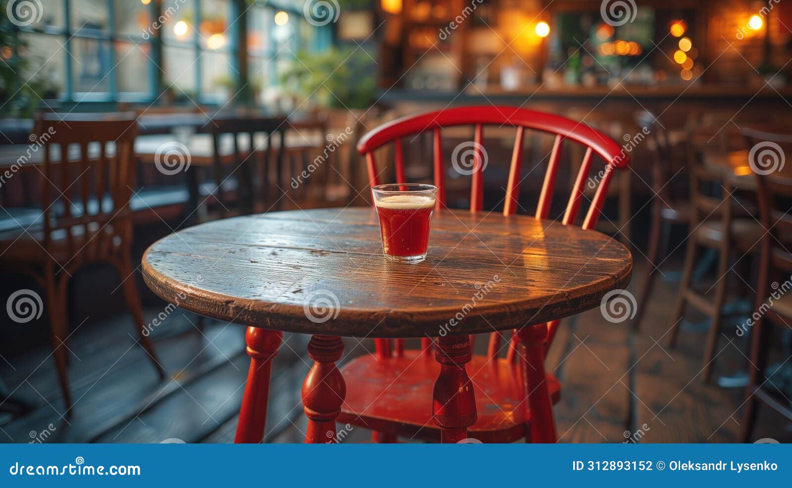 Interior Inside Bar Table and Chair Stock Illustration - Illustration ...