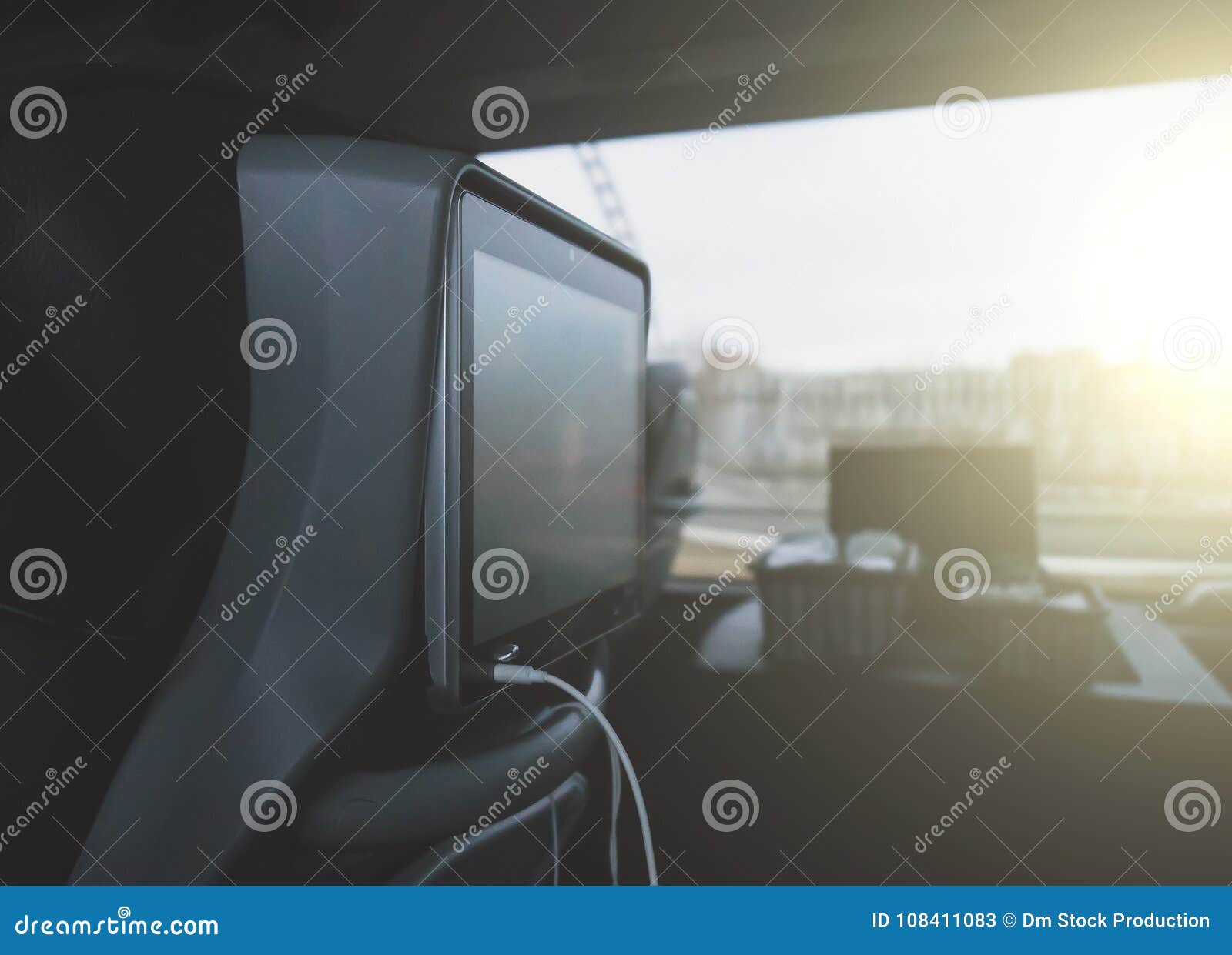 Interior Inside of Modern Bus. Stock Image - Image of technology ...