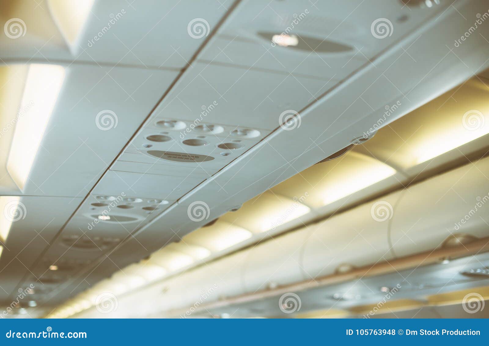 Interior Inside of the Plane. Stock Photo - Image of commercial ...