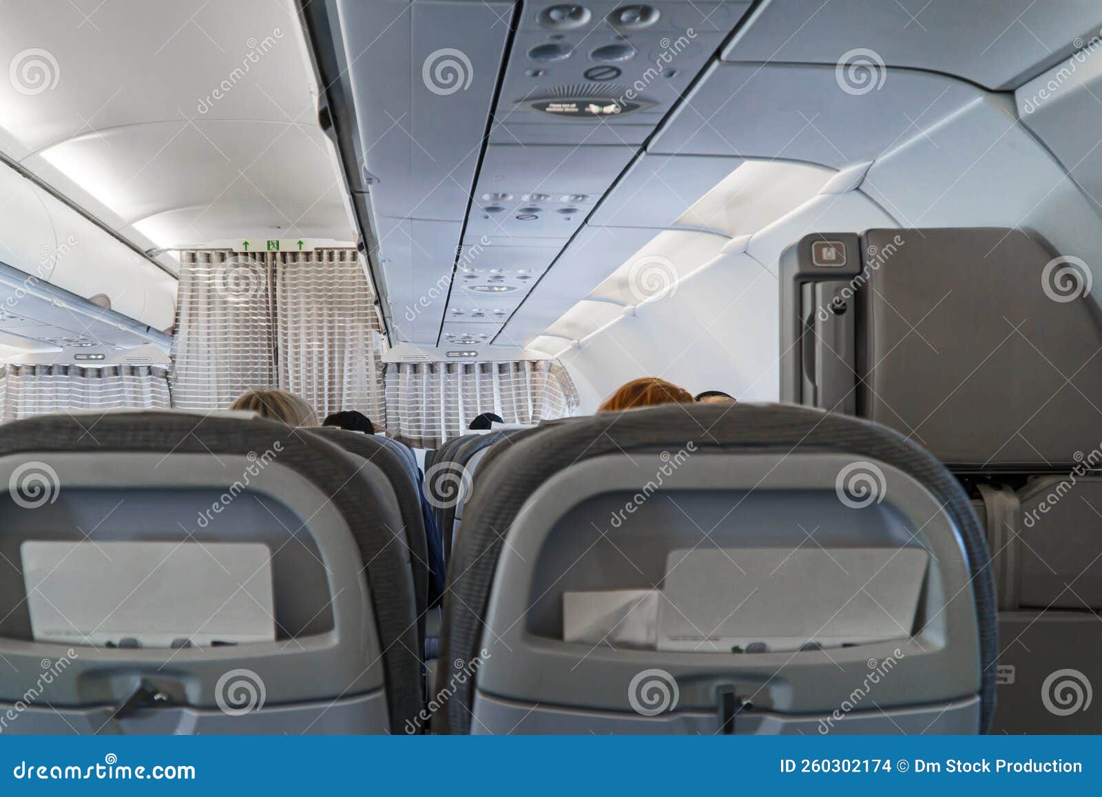 Inside of the plane stock photo. Image of economy, boarding - 260302174