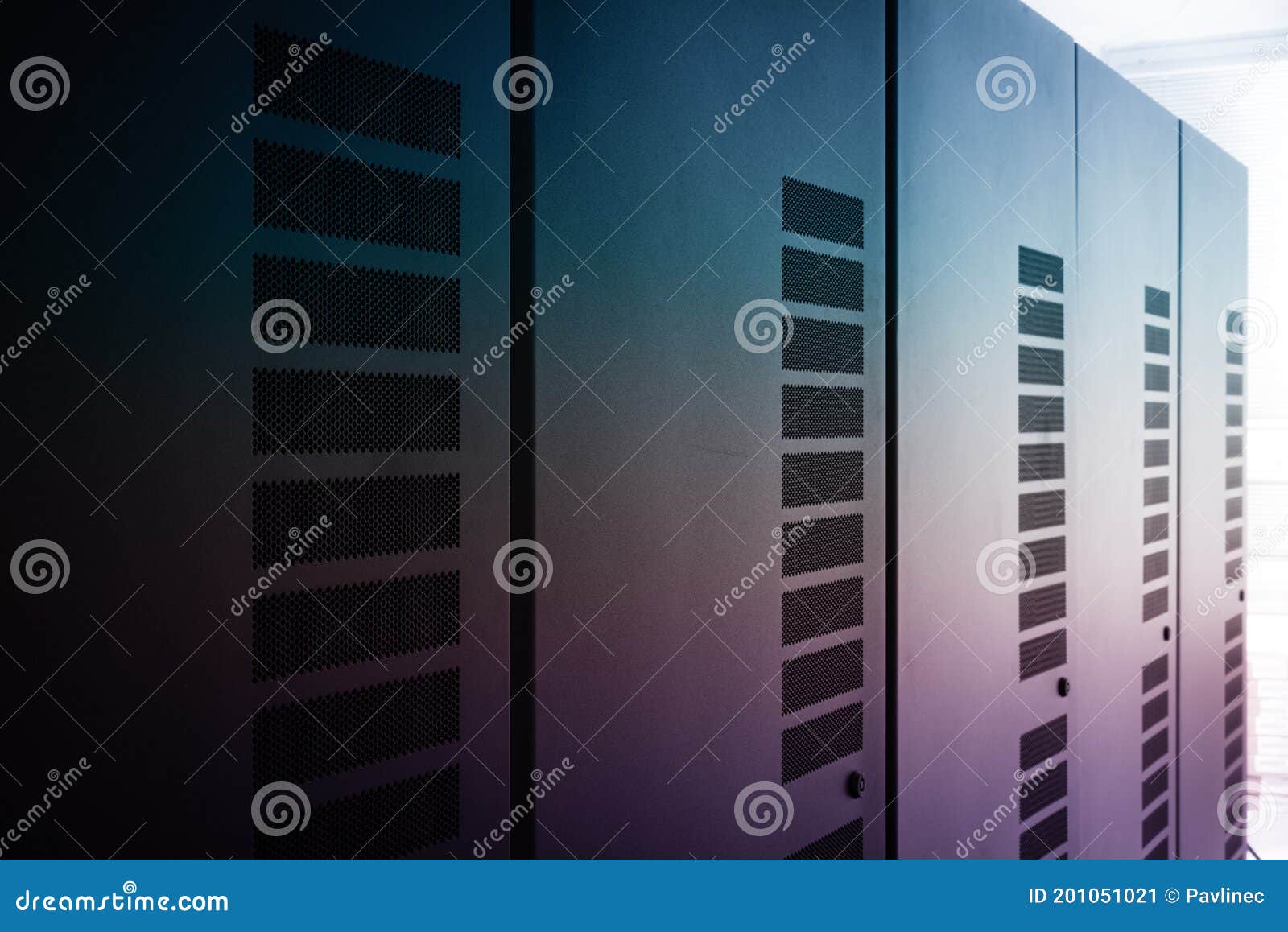 Interior of Internet Provider Data Center Stock Image - Image of ...