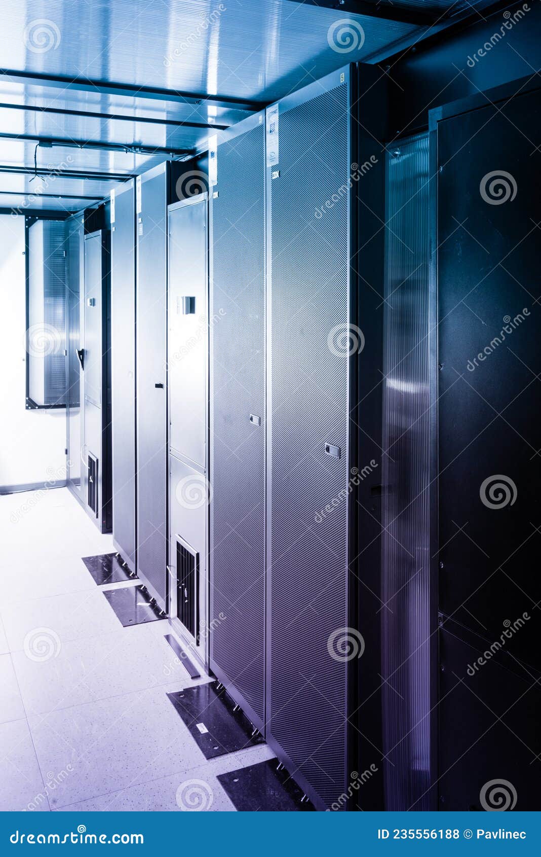 Interior of Internet Provider Data Center Stock Photo - Image of ...