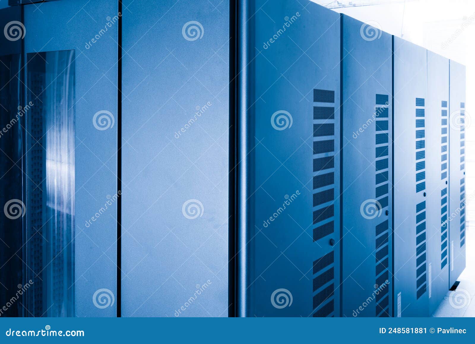 Interior of Internet Provider Data Center Stock Image - Image of ...