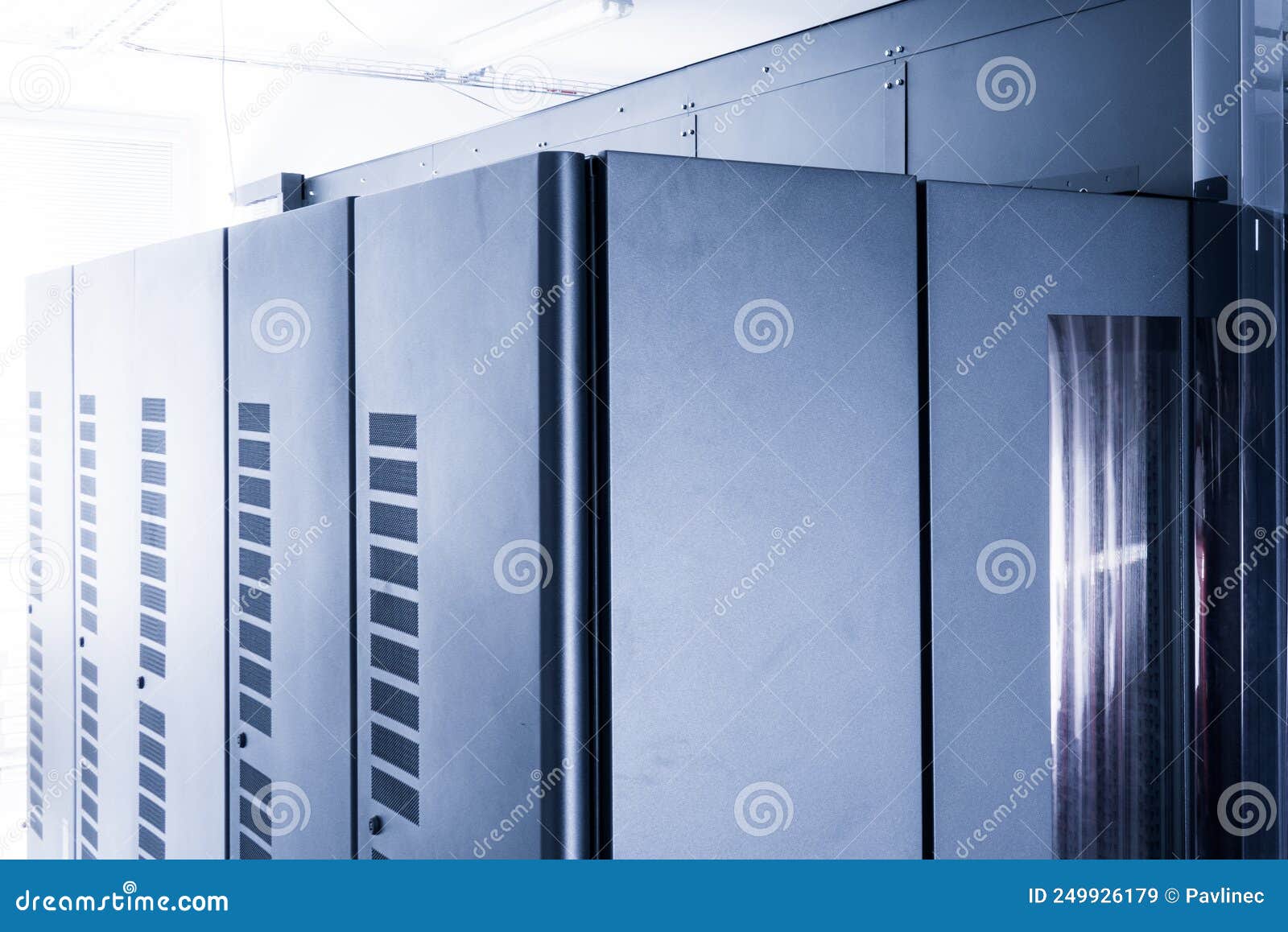 Interior of Internet Provider Data Center Stock Image - Image of ...